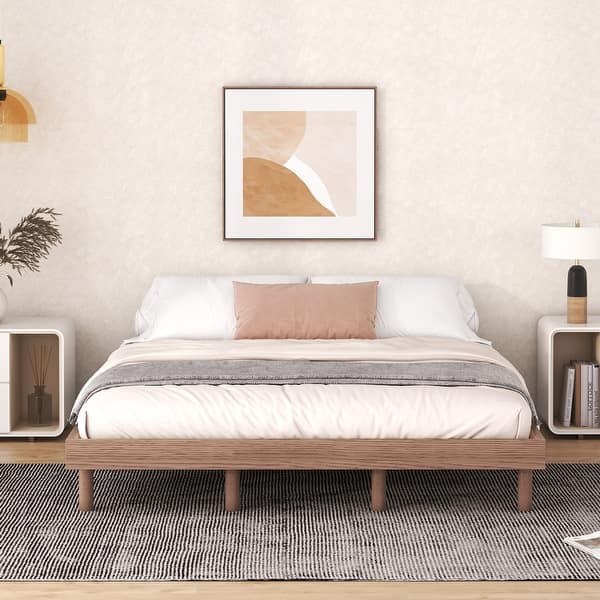 Modern Design Queen Floating Platform Bed Frame - Bed Bath & Beyond ...