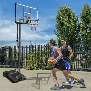 Portable Basketball Hoop Backboard System Stand Height Adjustable 7.5ft ...