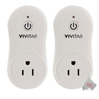 2x Vivitar Smart Home Wi-Fi Outlet + USB Port Compatible with Alexa and ...