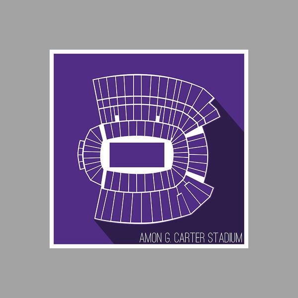 TCU Horned Frogs - Amon G. Carter Stadium - Football Seating Map ...