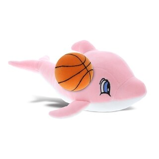 DolliBu Huggable Pink Dolphin Stuffed Animal with Basketball Plush - 12 ...
