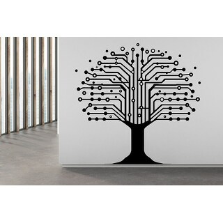 Circuit Tree Wall Decal, Technology Vinyl Wall Art Decals - Bed Bath ...