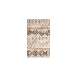 French Connection Stonewash Printed Cotton Suri Palm Accent Rug - Bed ...