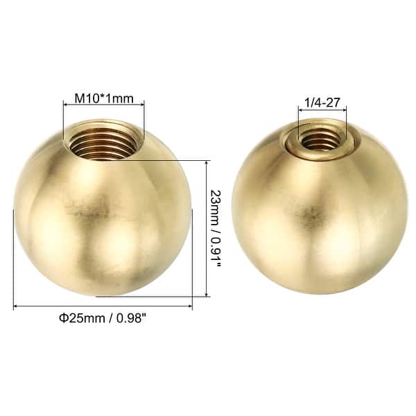 2set Ball Lamp Finials with Pipe Lamp Shade Decoration Screw Cap Nuts ...