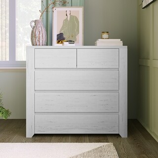 Simple Style Chest with Five Drawers, Large Storage Space Chest - Bed ...