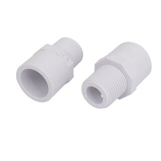 20mm 1/2BSP Male Thread Straight Pipe Fitting Coupler Connector 2pcs ...
