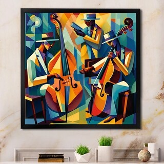 Designart "Jazz Performance On Stage Ii" Music Jazz Framed Canvas ...