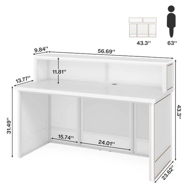 Modern Reception Desk with Counter,Front Desk Receptionist Desk ...