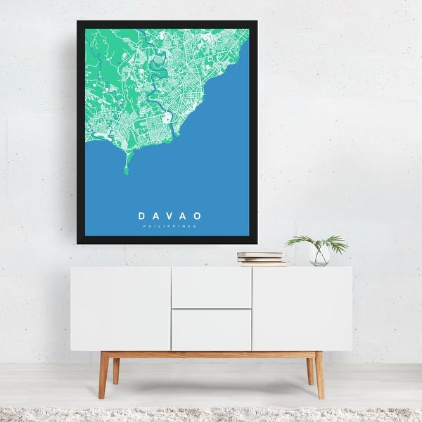 Davao City Davao Region Philippines Maps Cityscape Art Print/Poster ...