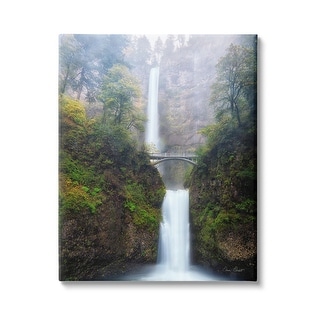 Stupell Waterfall Bridge Photography Canvas Wall Art Design by David ...