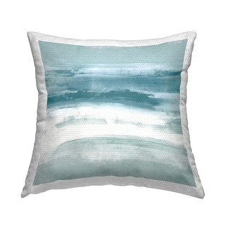 Stupell Icy Blue Modern Brush Strokes Printed Outdoor Throw Pillow ...