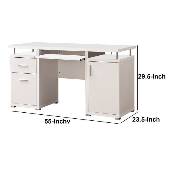 Elegant white Computer desk with efficient Storage - Bed Bath & Beyond ...