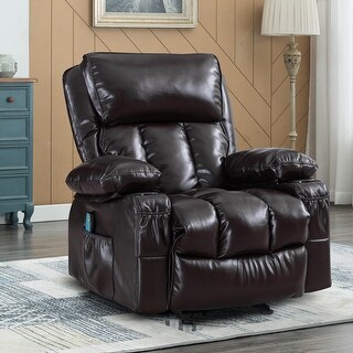 Adjustable Massage Chair Single Sofa Recliner w/ USB & Cupholders ...