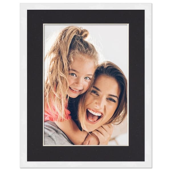 12x15 Frame with Mat - White 14x17 Frame Wood Made to Display Print or ...