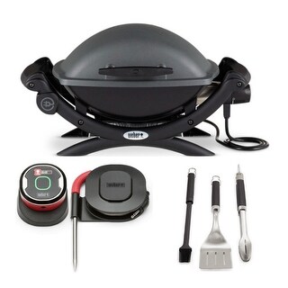 Weber Q 1400 Electric Grill (Black) All-in-One Bundle - Bed Bath ...