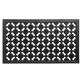 RugSmith Natural Moulded Heavy Geometric Trellis Doormat, 16"x27.5 ...