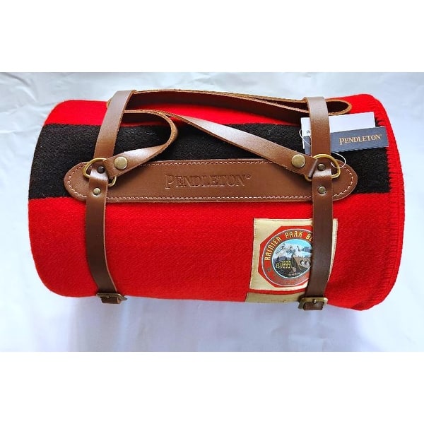 Pendleton National Park Rainier Throw With Leather Carrier - Bed Bath ...