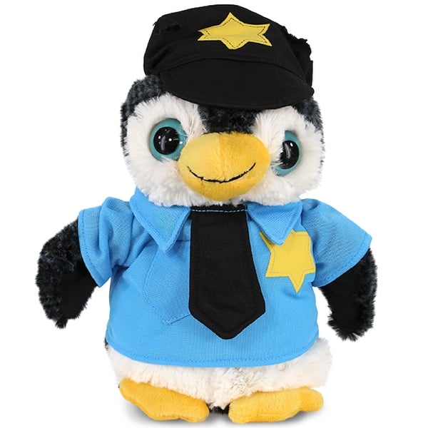 Dollibu Penguin Police Officer Plush Toy with Cute Cop Uniform and Cap ...