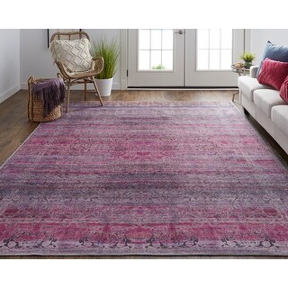 Welch Oriental Pink/Purple Area Rug - Bed Bath & Beyond - 35892764