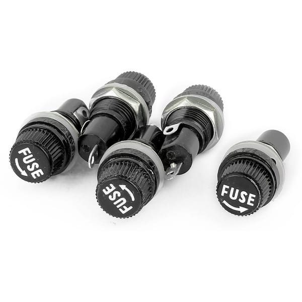 5Pcs AC125V/15A 250V/10A 12mm Thread Screw Cap Panel Mounted Fuse ...