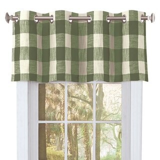 Stylish Checkered Window Valance - Bed Bath & Beyond - 36715637