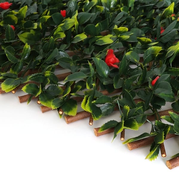 Red Rose Rattan Leaf Trellis - 20 x 108 - Bed Bath & Beyond - 38461188