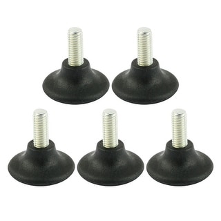 5 Pcs Metal Threaded Rod Round Base Leveling Foot 8mmx34mmx35mm ...