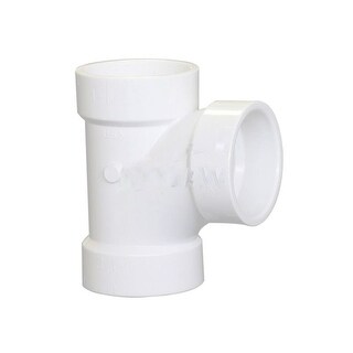 4 in. White Tee PVC Sewer Sanitary Tee - Bed Bath & Beyond - 39110472