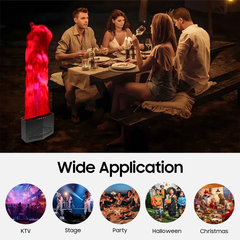 24 LED Fake Fire Flame Light Artificial Fire Lamp Party Lighting ...