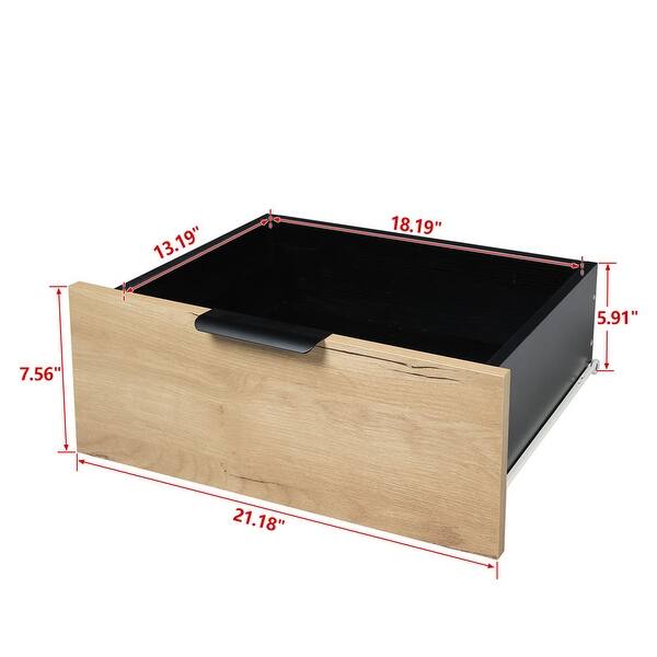 Classic modeling Three drawers Dresser with Glass door side cabinet ...