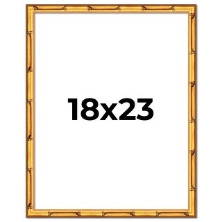 18x23 Frame Gold Bamboo Solid Wood Picture Frame | 1 Inch Moulding ...