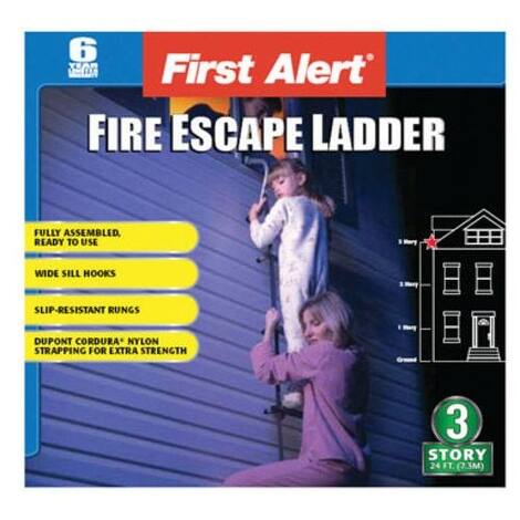 First Alert EL53W-2 Fire Escape Ladder, 24' - White - Bed Bath & Beyond ...