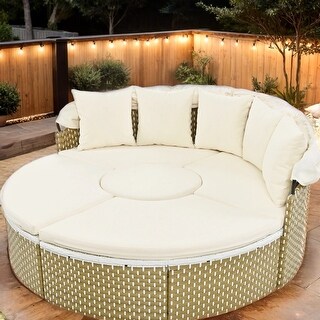 Patio Outdoor Sectional Sofa Set with Separate Seating and Removable ...
