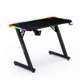 X Rocker Cobra Black RGB Lighting Gaming Desk, 43.3 x 21.7 x 29.5 - Bed ...