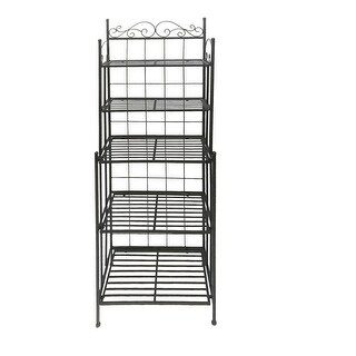 France 5 Tier Kitchen Islands Storage Metal Bakers Rack w/ Scrollwork ...