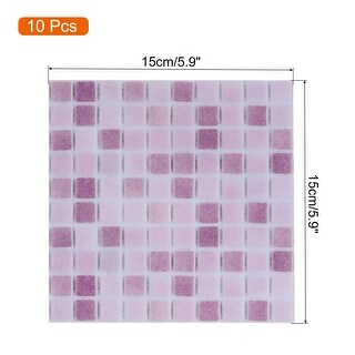 10Pcs Mosaic Tile Sticker 15x15cm Square Wallpaper Backsplash, Style 2 ...