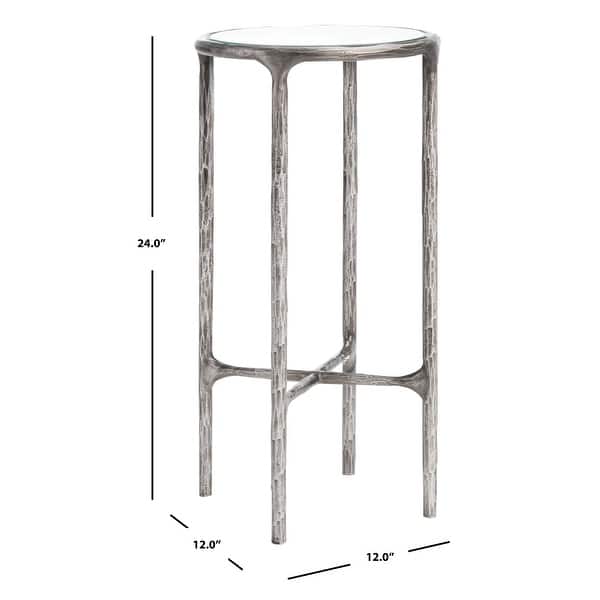 SAFAVIEH Couture Jessa Forged Metal Tall Round End Table - 12"W x 12"D ...
