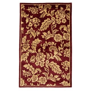 ECARPETGALLERY Hand-knotted Opulence Red Wool Rug - 4'0 x 6'1 - Bed ...