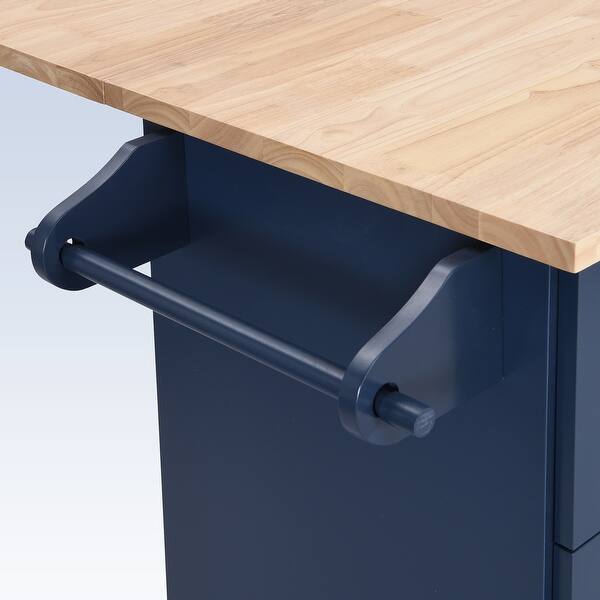 Modern Kitchen Island Set with Drop Leaf and 2 Seatings - Bed Bath ...