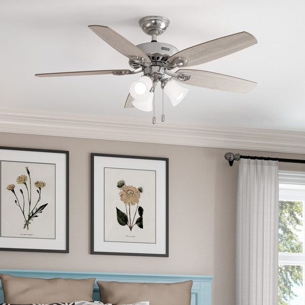 Silver Orchid Novarro Lighted Ceiling Fan with Crystal Bowl Shade - On ...