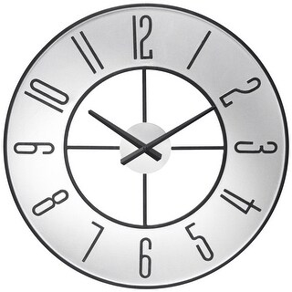 Metropolitan Silver Metal Wall Clock - 19.7 in. - Bed Bath & Beyond ...