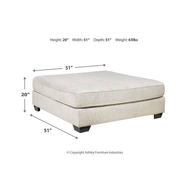 Rawcliffe Off White Oversized Accent Ottoman - Bed Bath & Beyond - 28794808