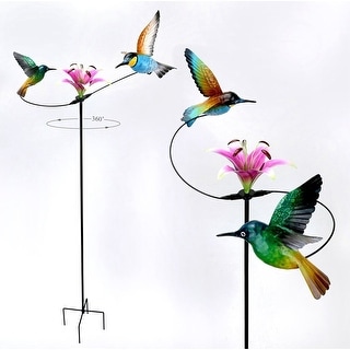 Kinetic Hummingbirds And Flower Spinner Stake - Bed Bath & Beyond ...
