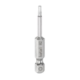 H2 Magnetic Hex Screwdriver Bit 1/4" Hex Shank 2" Length - Silver Tone ...