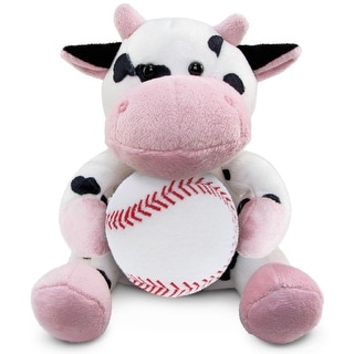 DolliBu Soft Huggable Cow Stuffed Animal with Baseball Plush Toy - 6 ...