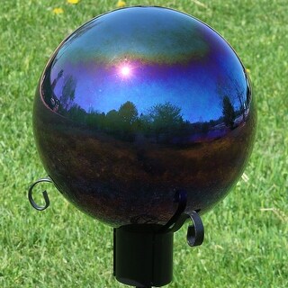 Sunnydaze Mirrored Garden 10" Glass Gazing Ball Yard Decor - 2 Pack ...