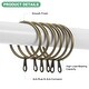 20-Pack Curtain Rings W Eyelet, I D Metal Rings for Curtain Rods - Bed ...