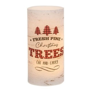 Fresh Pine Christmas Trees Timer Pillar - 3"L X 3"W X 6"H - Bed Bath ...