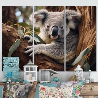 Designart "Australia Koala Haven I" Animals Wall Art Living Room Set ...