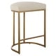 Gold Half-moon Metal Base and Cream Cushion Counter Stool - Bed Bath ...